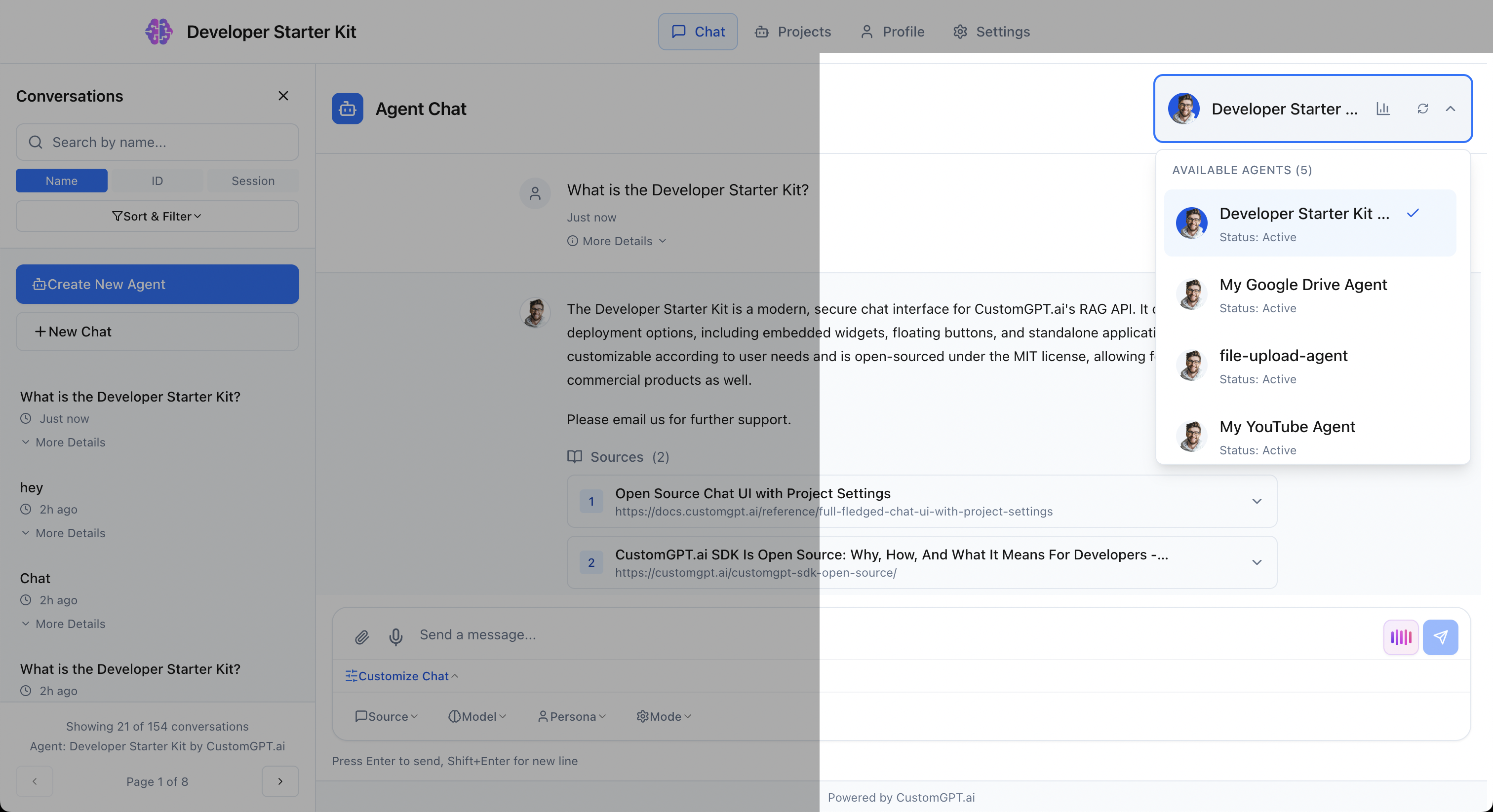 CustomGPT Developer Starter Kit - Open Source UI for RAG Applications