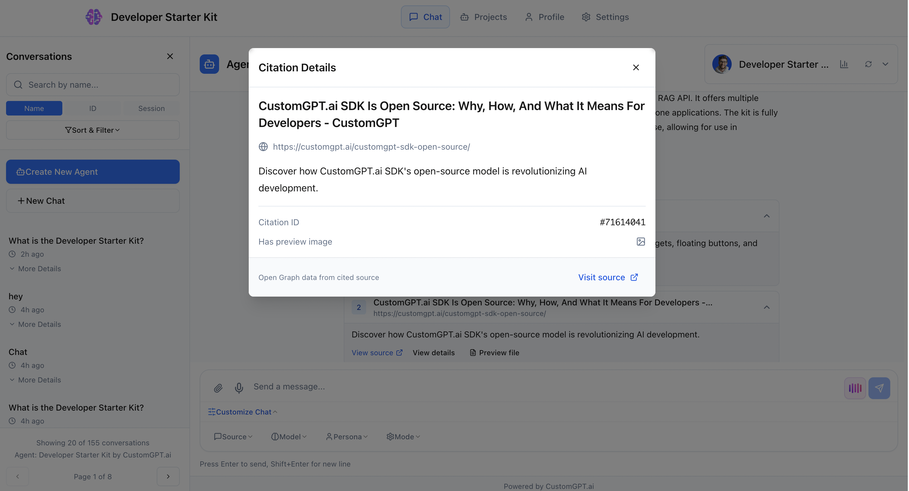 CustomGPT Developer Starter Kit - Open Source UI for RAG Applications