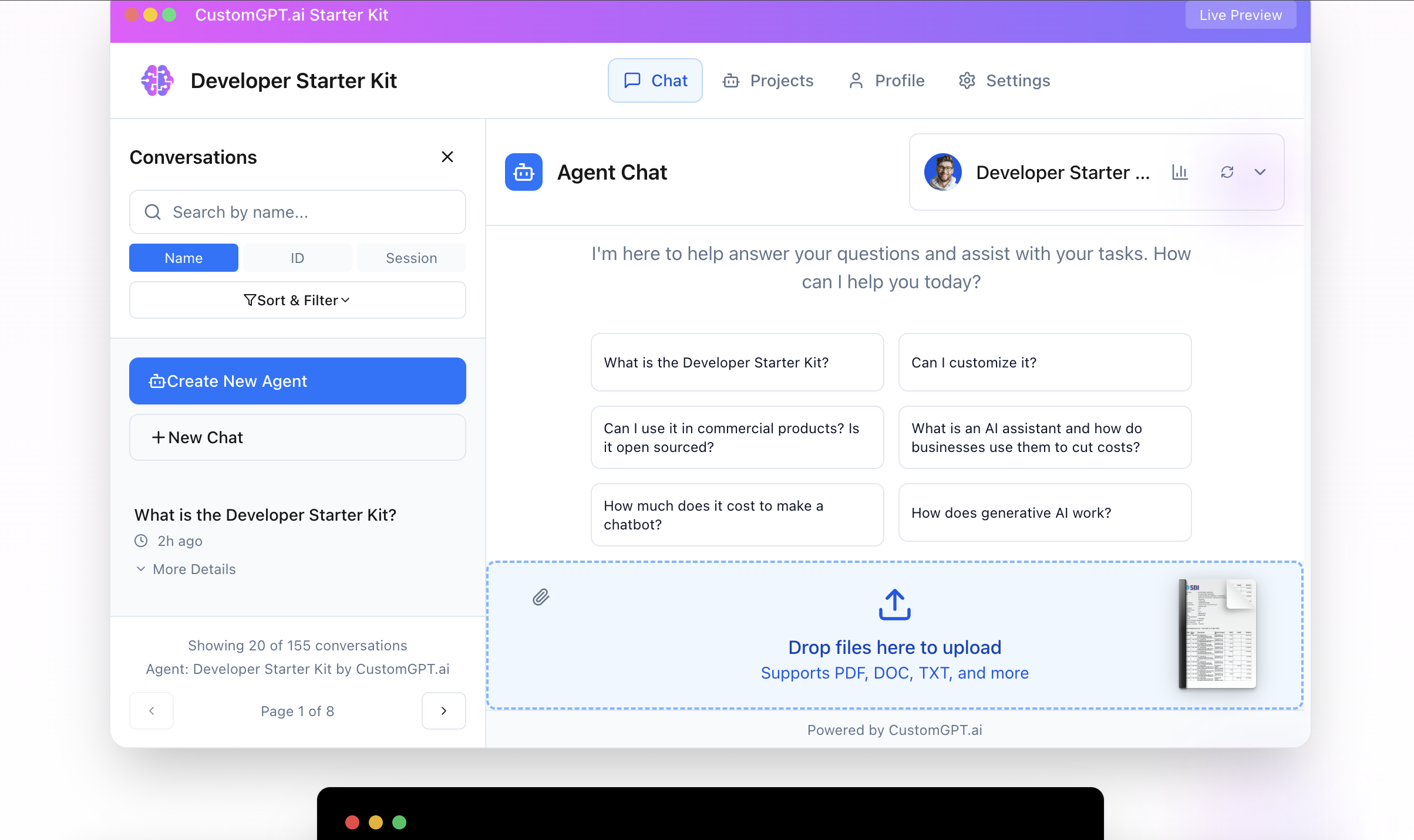 CustomGPT Developer Starter Kit - Open Source UI for RAG Applications